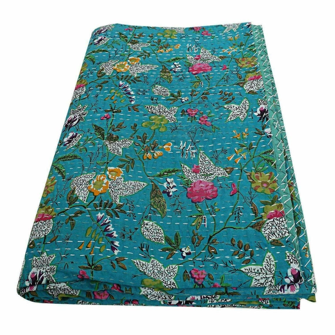 Vintage Artisan Handmade Kantha Throw Old Indian Traditional - Etsy