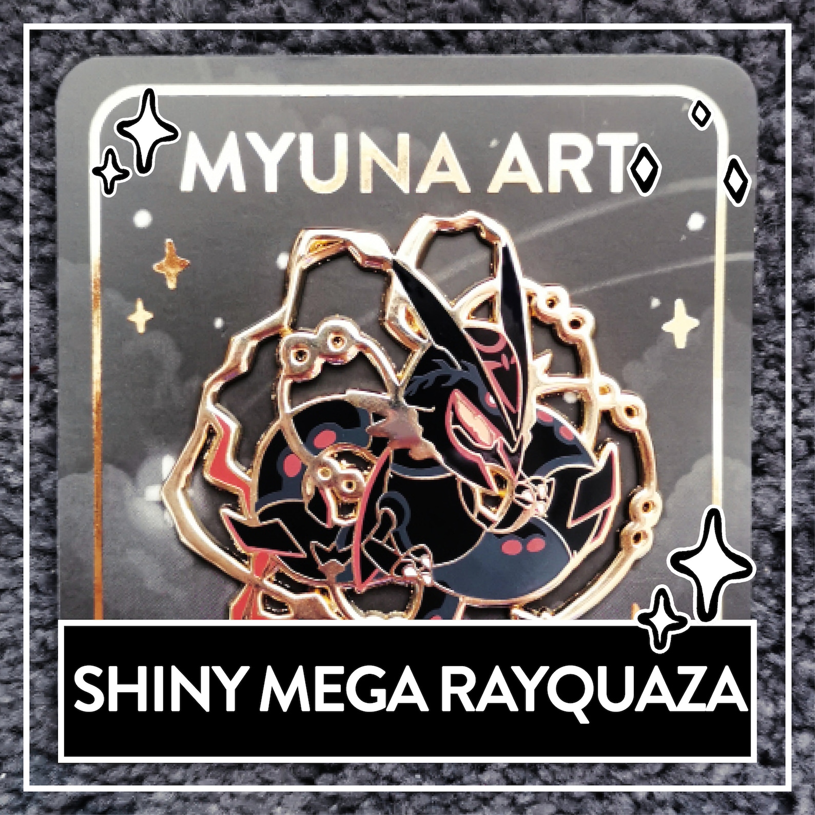 Myuna's XXL Shiny Mega Rayquaza Pin – Big Fanart Sky Dragon Legendary ...