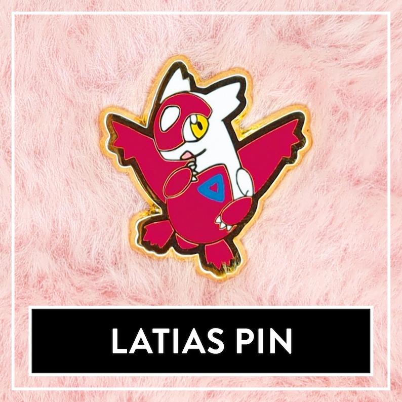 Latios & Latias Hard Enamel Pin - Cute Legendary Fanart Pin (shiny ...
