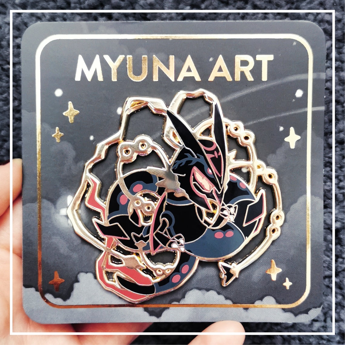 Myuna's XXL Shiny Mega Rayquaza Pin – Big Fanart Sky Dragon Legendary ...