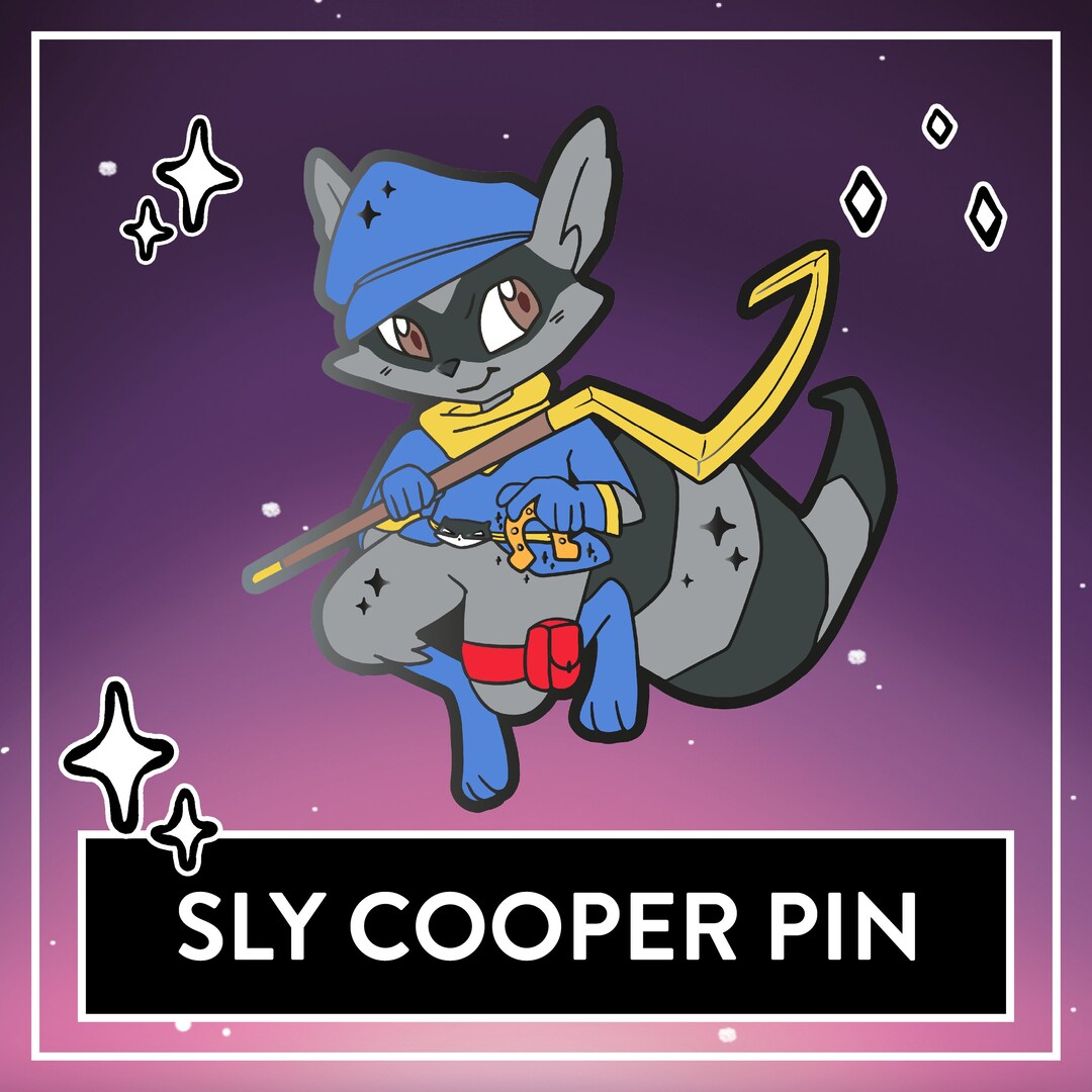 Sly Cooper Sly Raccoon Hard Enamel Pin - Etsy