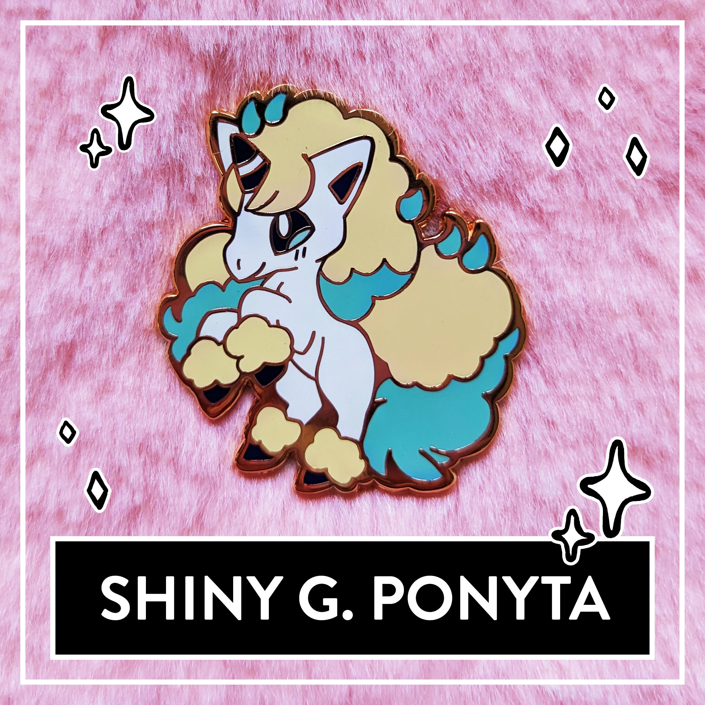 Galarian Ponyta Hard Enamel Pin normal & Shiny Cute Rose - Etsy