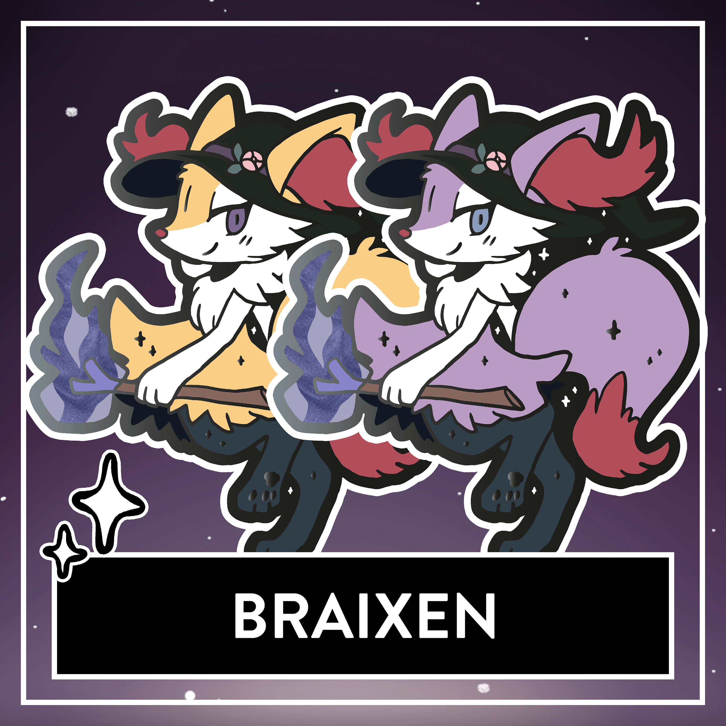 Braixen Marowak & Spectrier Hard Enamel Pins With Pearlescent - Etsy