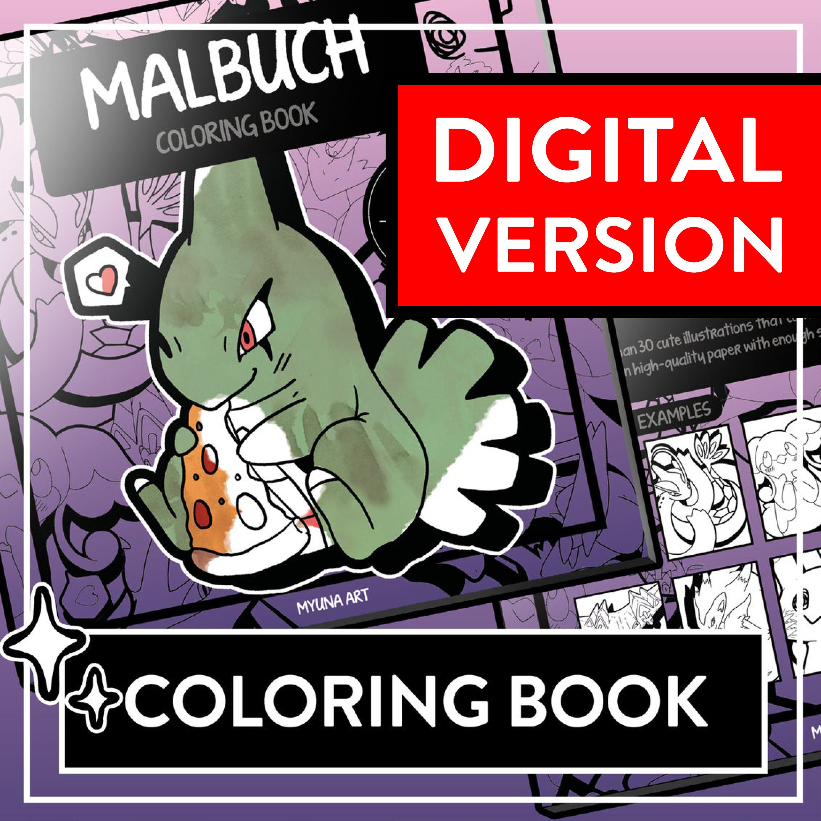 DIGITALE VERSION Niedliches Pokemon Malbuch mit über 30 | Etsy