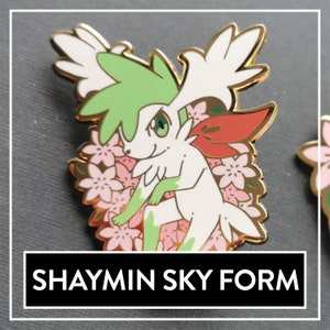 Shaymin Sky Form Hard Enamel Pin - Cute Fanart Pin, Kawaii Floral Pin, Button - Etsy