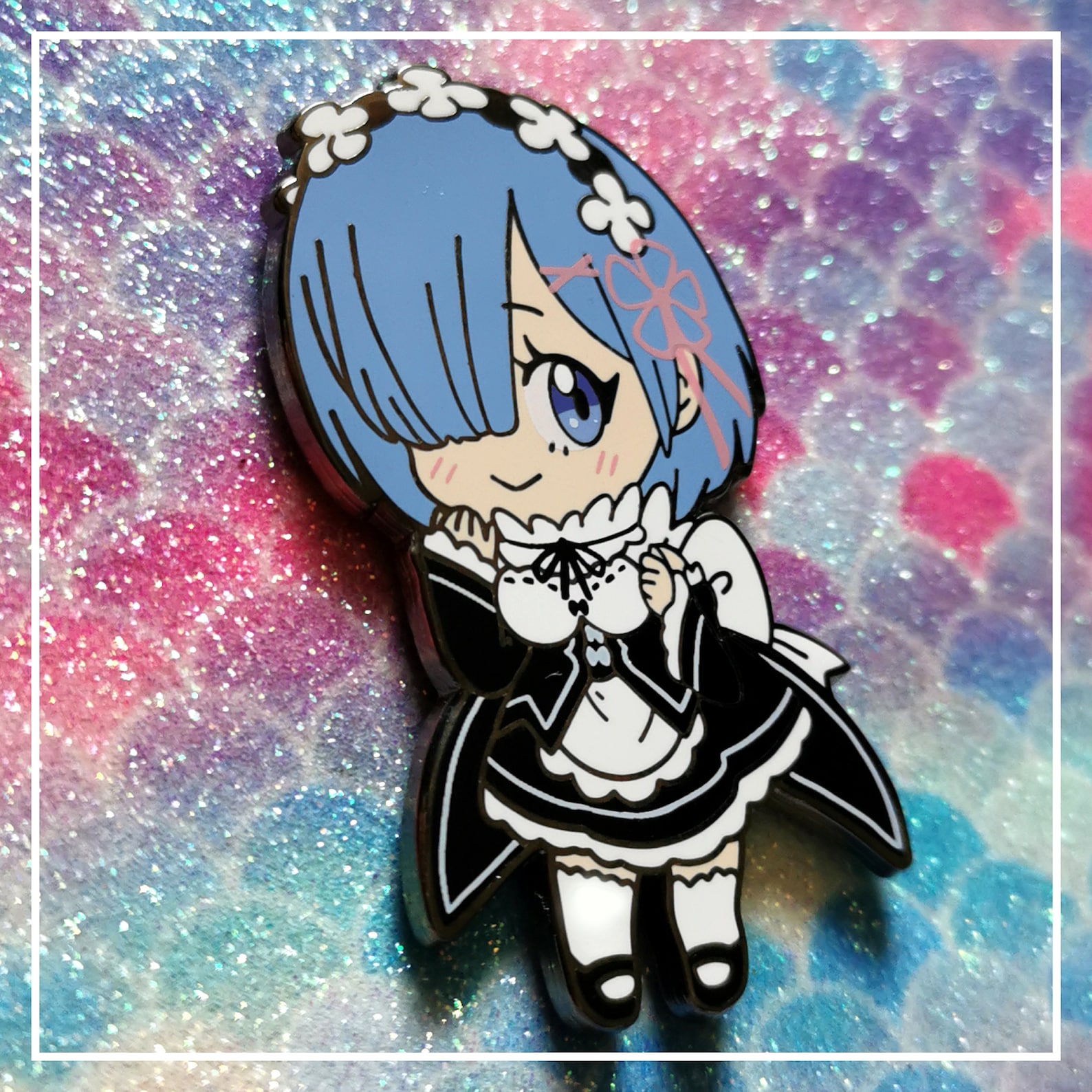 Rem Hard Enamel Pin - Cute Re:zero Fanart Pin, Rezero Anime Pin - Etsy