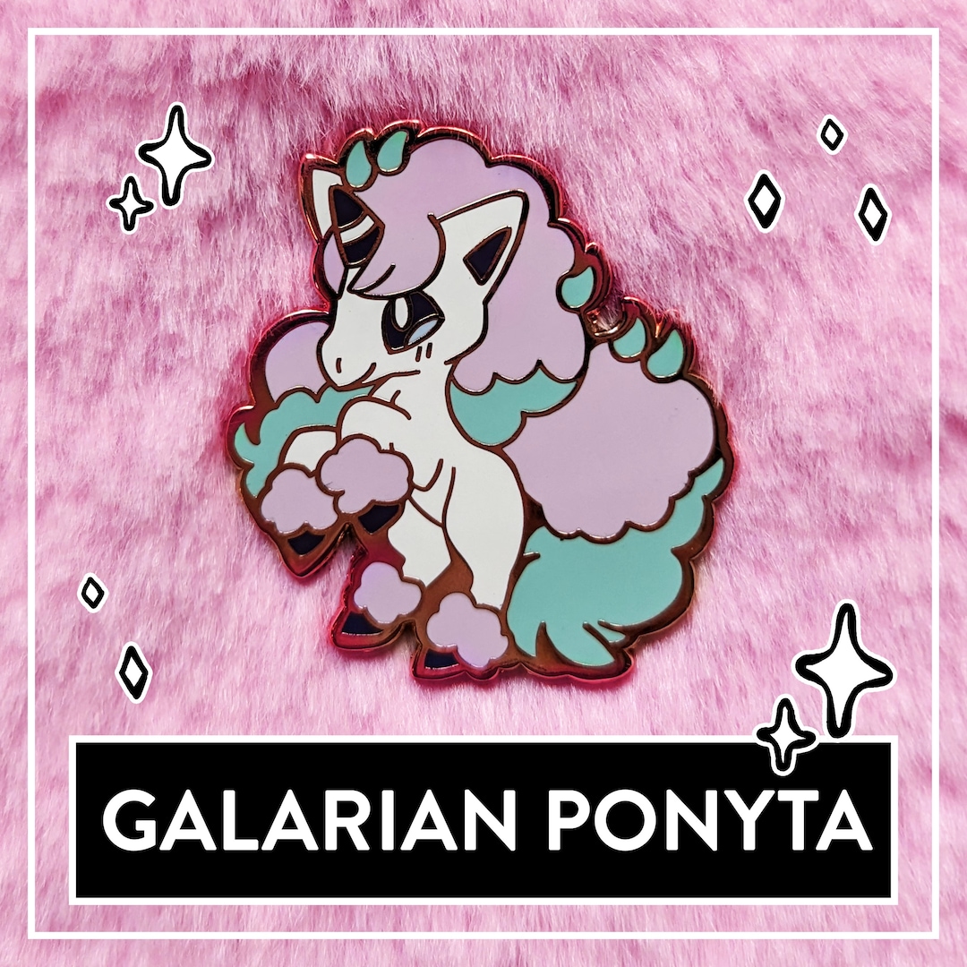 Galarian Ponyta Hard Enamel Pin (normal & Shiny) – Cute Rose Gold Pin ...