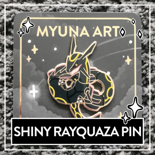Myuna's XXL Shiny Mega Rayquaza Pin Big Fanart Sky - Etsy