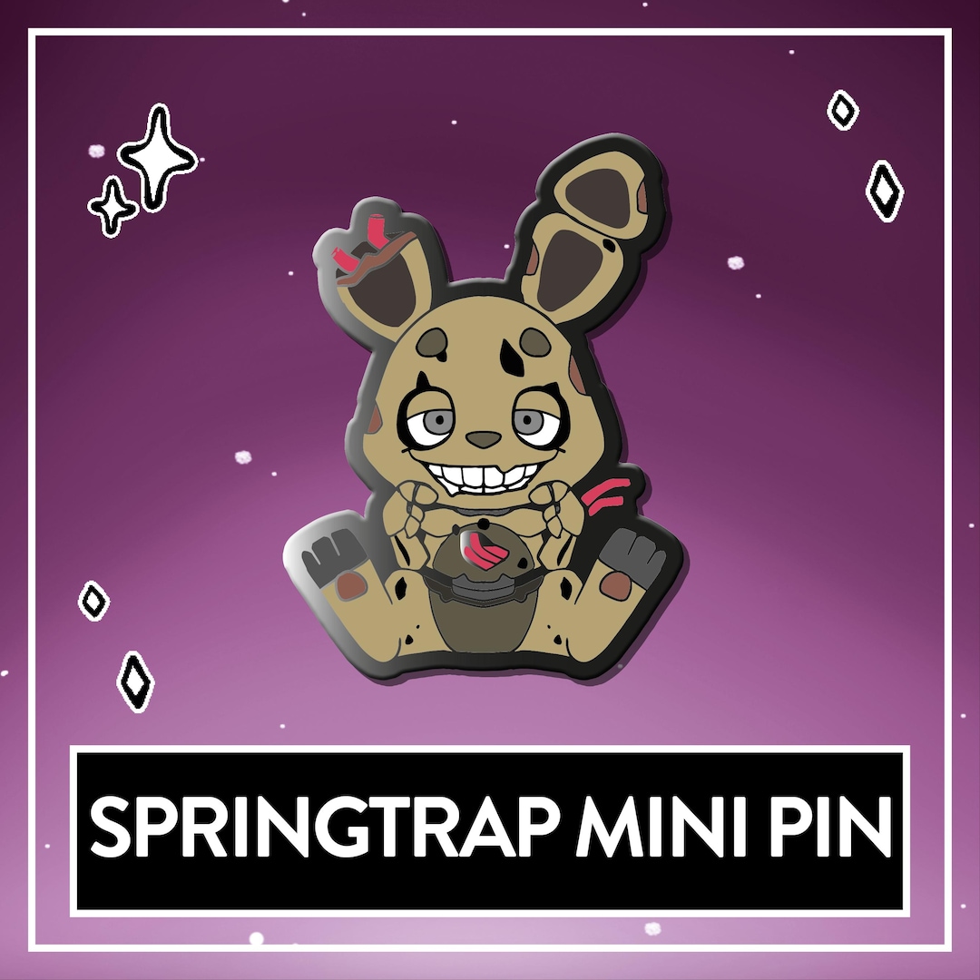 Springtrap FNAF Mini Pin - Cute FNAF Bunny Halloween Fanart Pin - Etsy