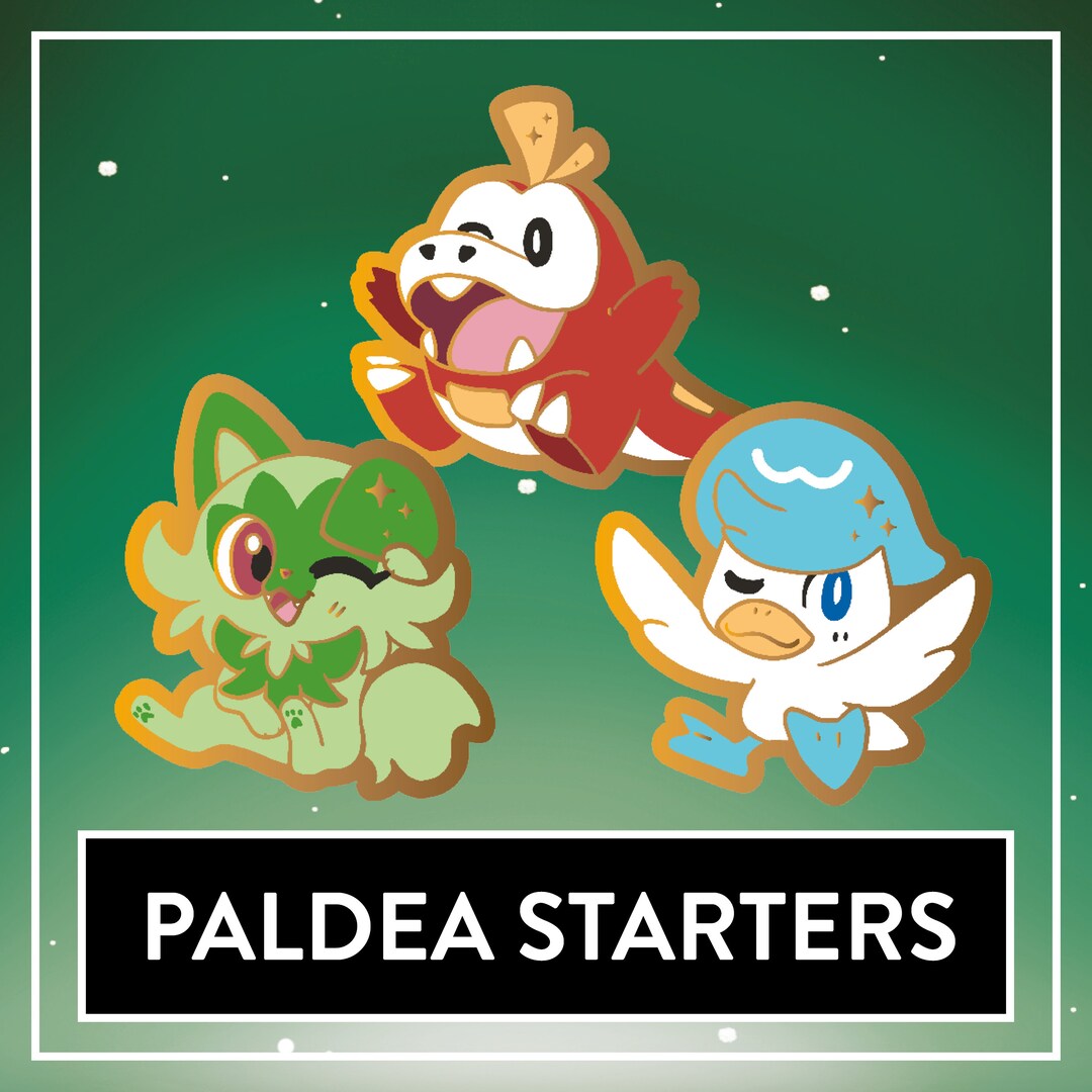 Paldea Starter Friends - Set & Single Mini Hard Enamel Pins - Etsy
