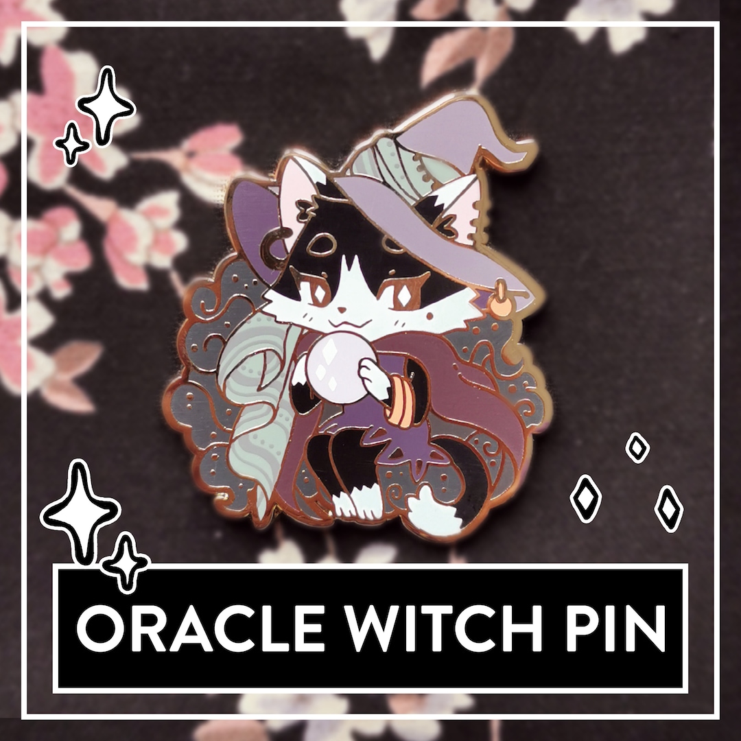 Myunas Oracle Witch Pin Little Witch Acatemia Cat Witch Pins, Süße ...