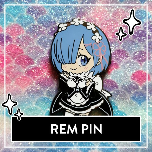 Rem Hard Enamel Pin Cute Re:zero Fanart Pin Rezero Anime - Etsy