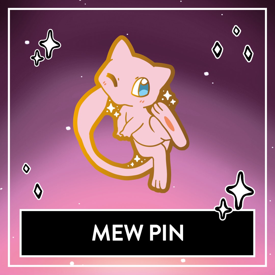 Pokemon Mew & Shiny Mew Fanart Enamel Pin - Etsy