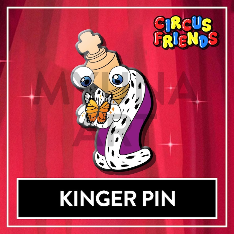 Kinger the Amazing Digital Circus Enamel Pin - Circus Friends TADC Pin ...