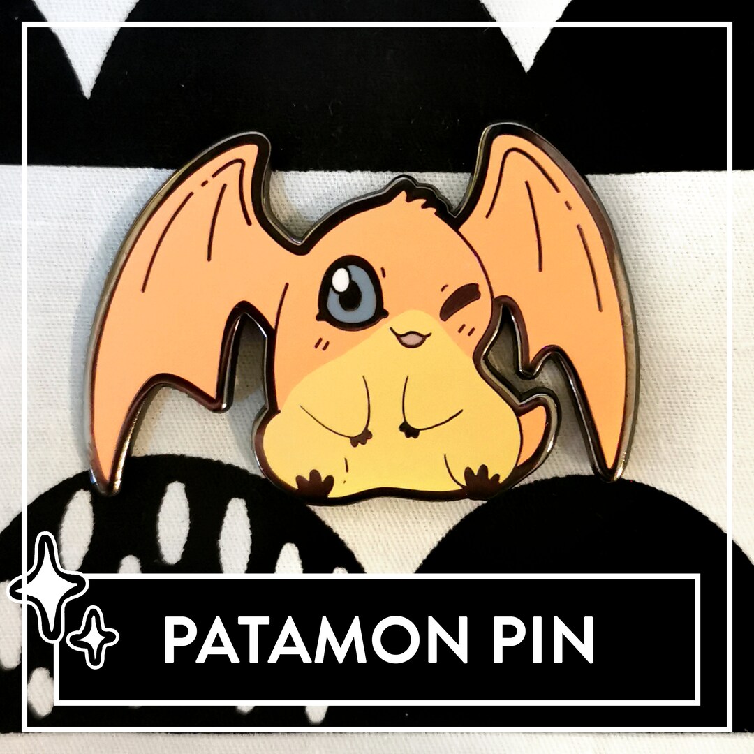 Digimon Patamon Hard Enamel Pin – Cute Digimon Fanart Pin - Etsy