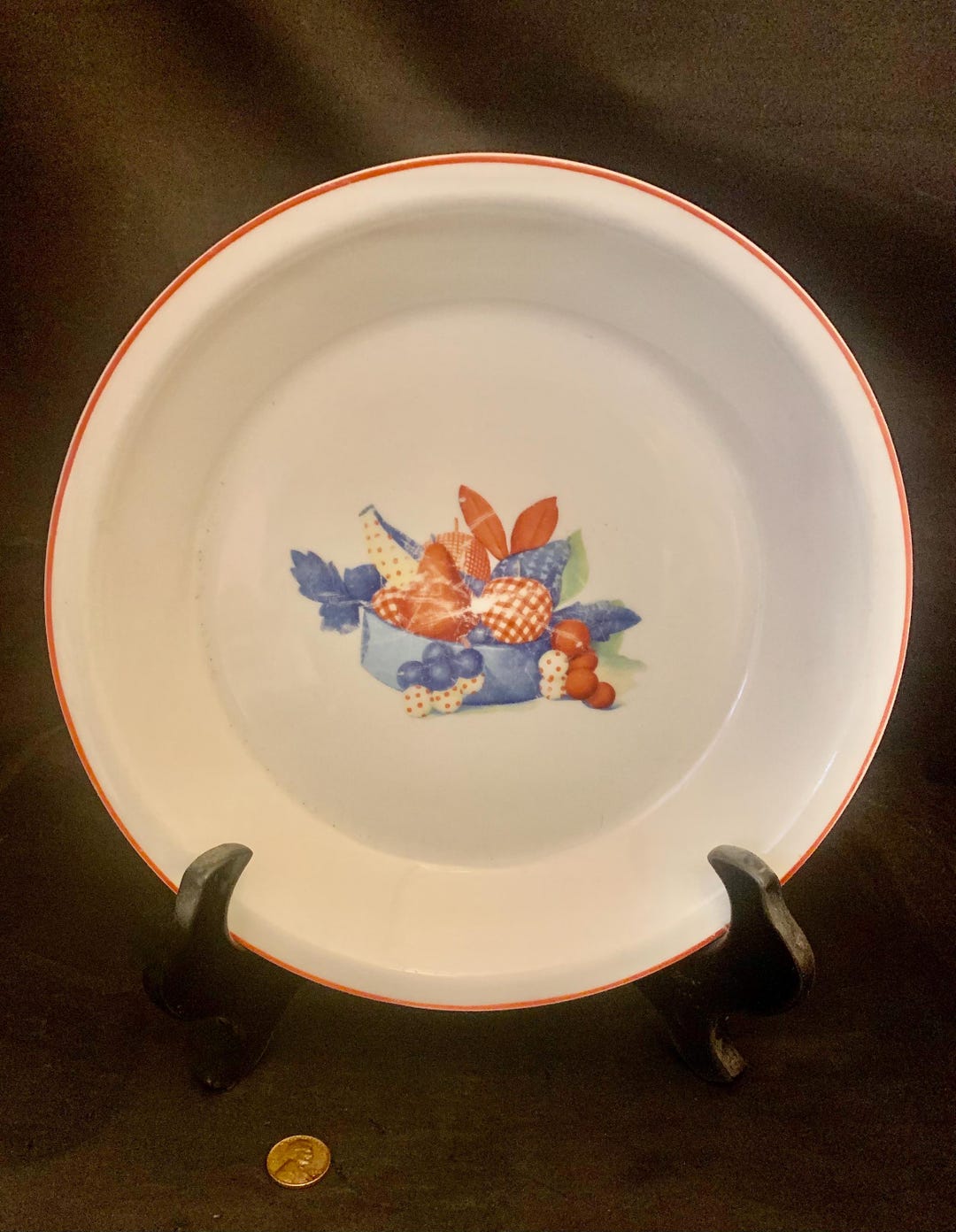 Mid-century Calico Fruit Pie Plate Universal Potteries, Inc Cambridge ...