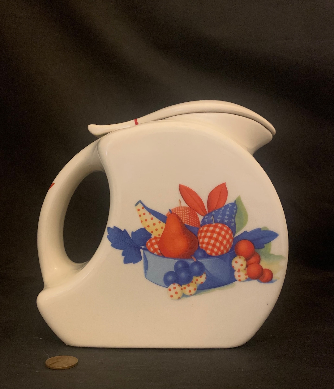 Mid-century Calico Fruit Pitcher Universal Potteries, Inc Cambridge ...