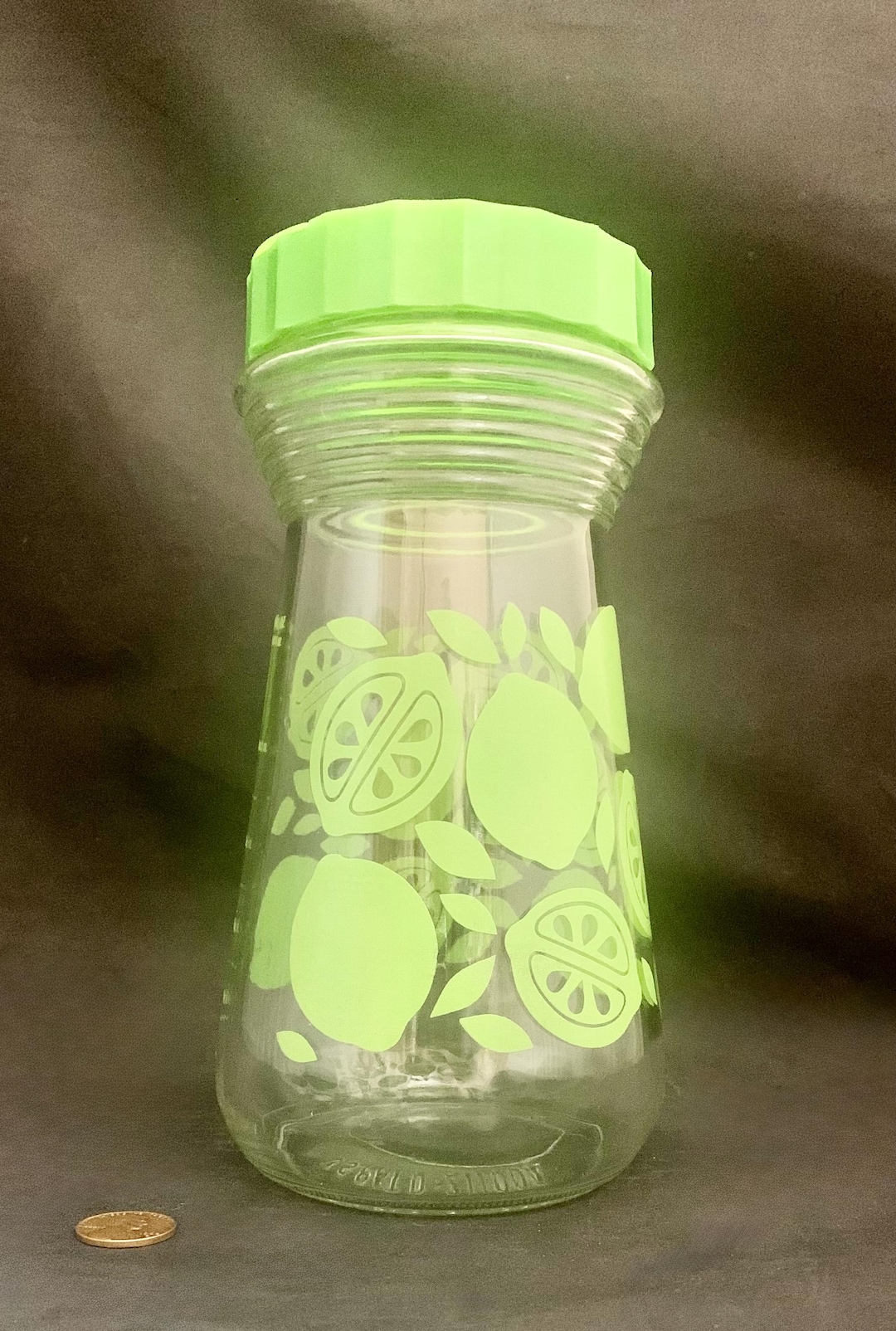 Vintage Lime Glass Carafe, 1970s Retro Kitchen Decor - Etsy