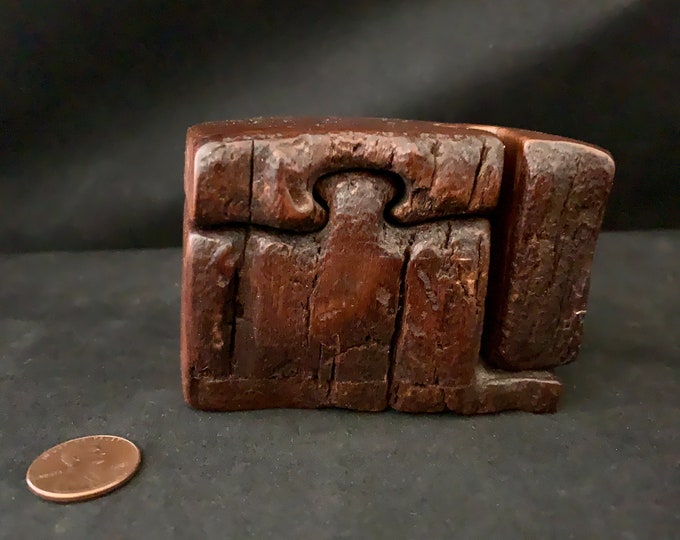 Vintage Wooden Puzzle Box Signed Don Rupard Hand Carved Polished Wood ...