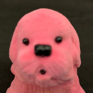 Vintage Little Fuzzy Flocked Dog Pink Jewelry Pendant Holder - Etsy