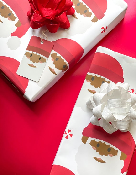 African American Santa Claus Wrapping Paper