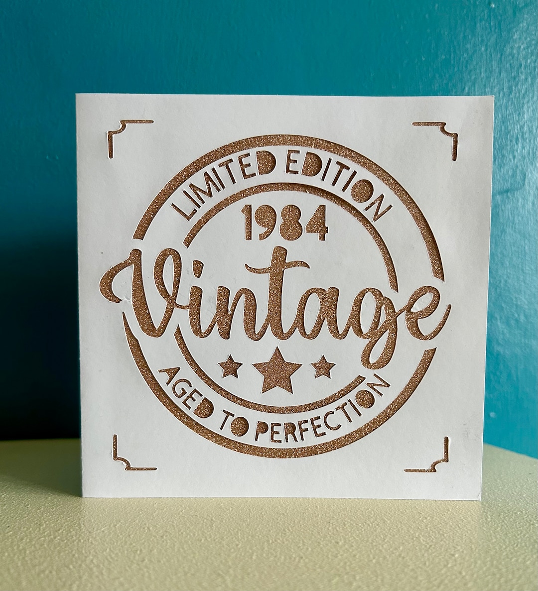 Vintage Birthday Card Personalised Year Aged to Perfection - Etsy
