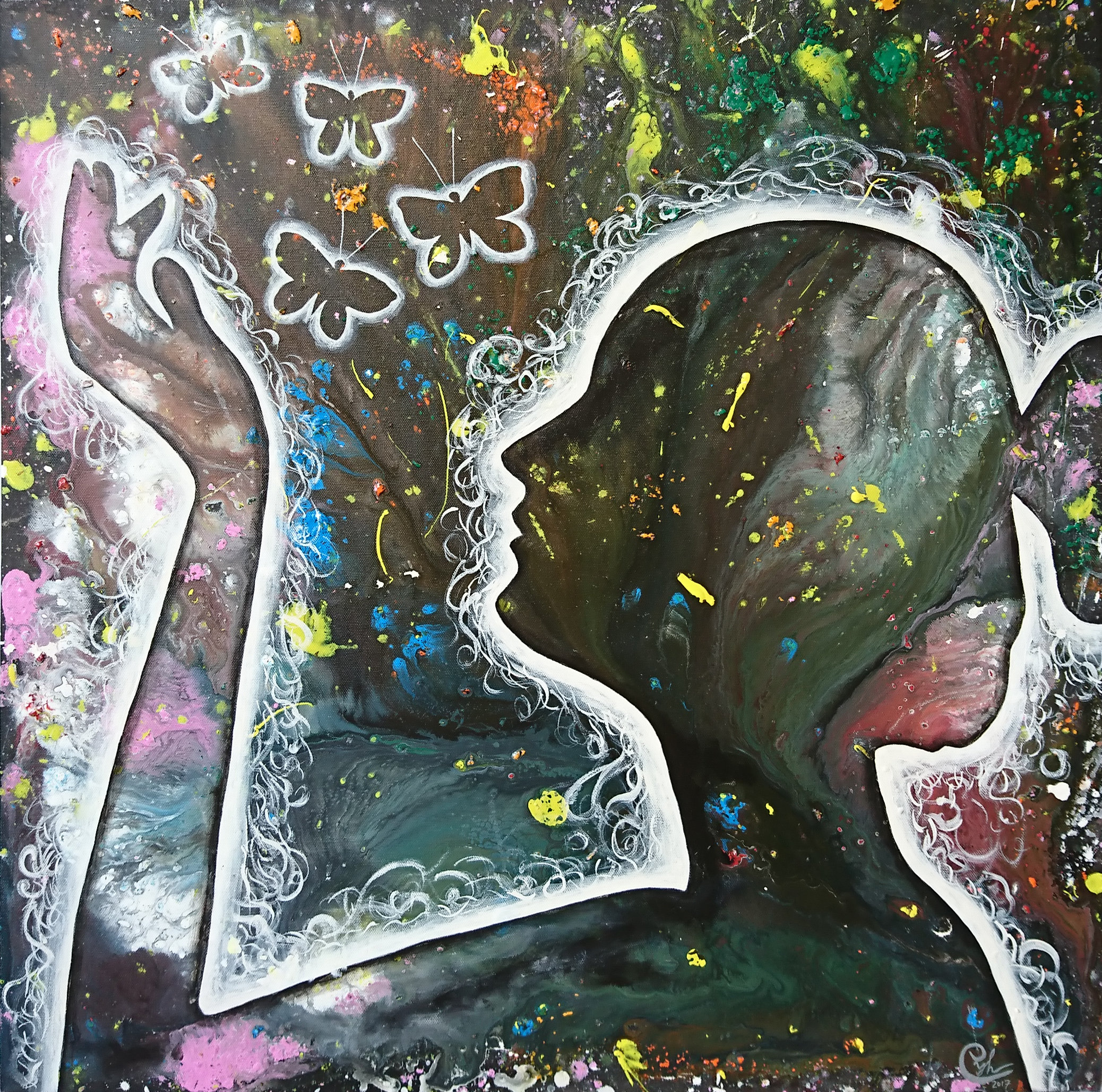 Fliege Schmetterling Expressionismus Gemälde Kunst Acryl | Etsy