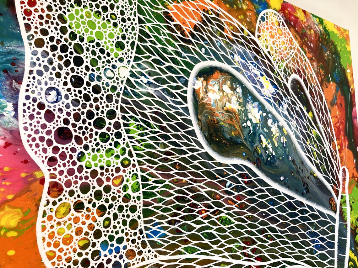 Butterfly Expressionism Painting Art Acrylic Original // - Etsy