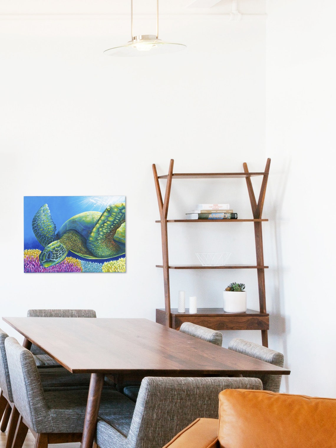 Sea Turtle Expressionism Painting Art Acrylic Original // - Etsy