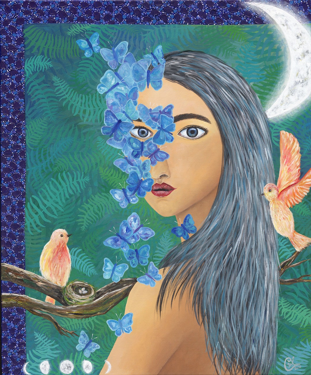Fairy Tales Moon Expressionism Painting Art Acrylic Original // "dreams ...