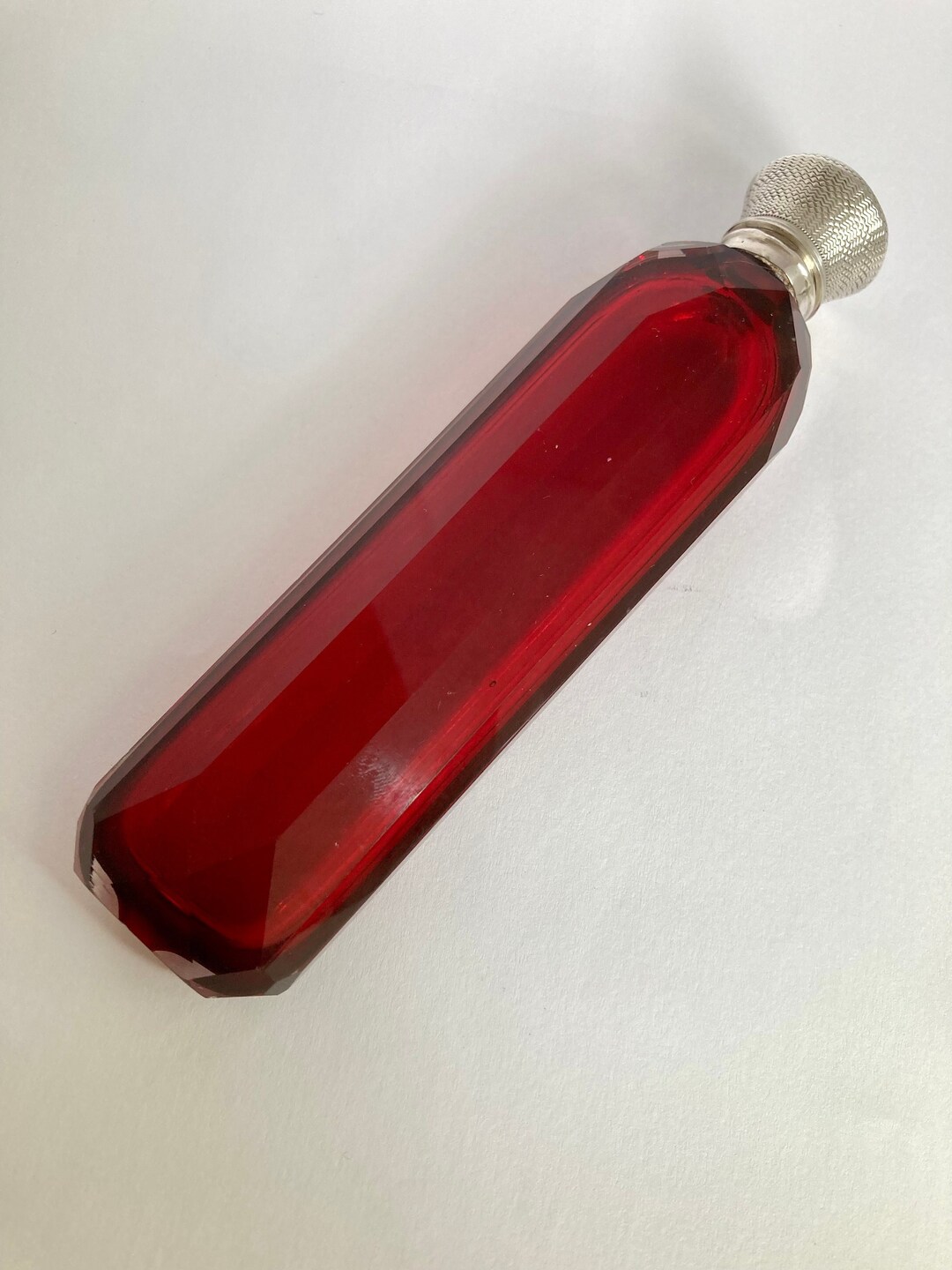Antique Victorian Ruby Red Perfume Flask Circa 1900’s - Etsy