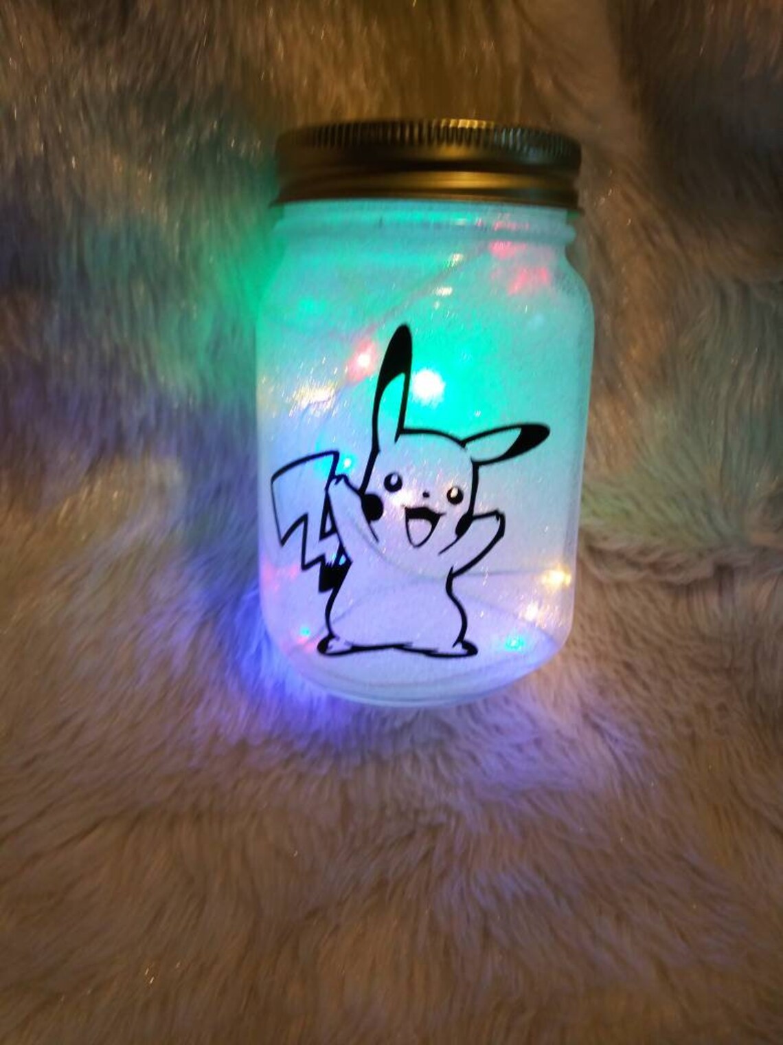 Pikachu/pokemon Lighted Jar - Etsy