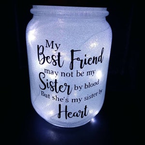 Best Friend Lighted Jar - Etsy