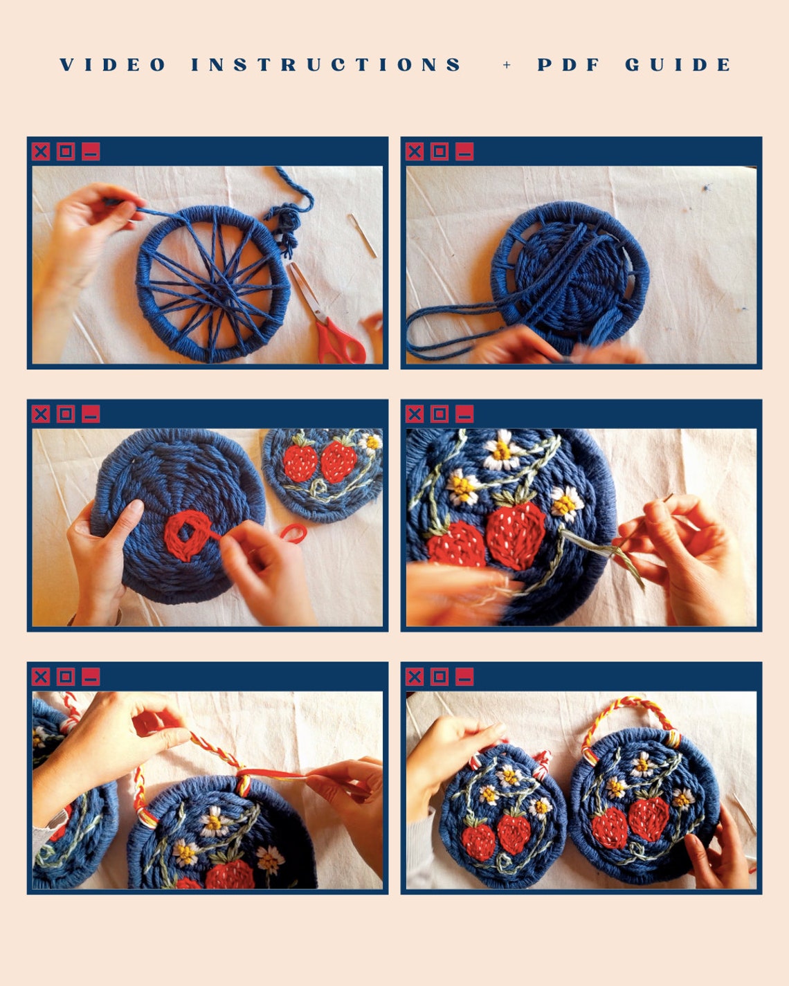 Circular Tapestry Online Weaving Class - Hoop Weaving and Embroidering ...