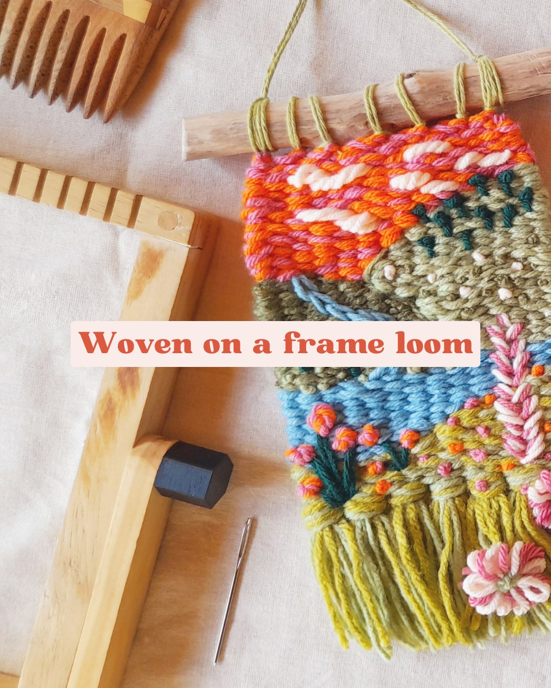 Landscape Online Weaving Class - Video Tutorial + Guide - Frame Loom ...