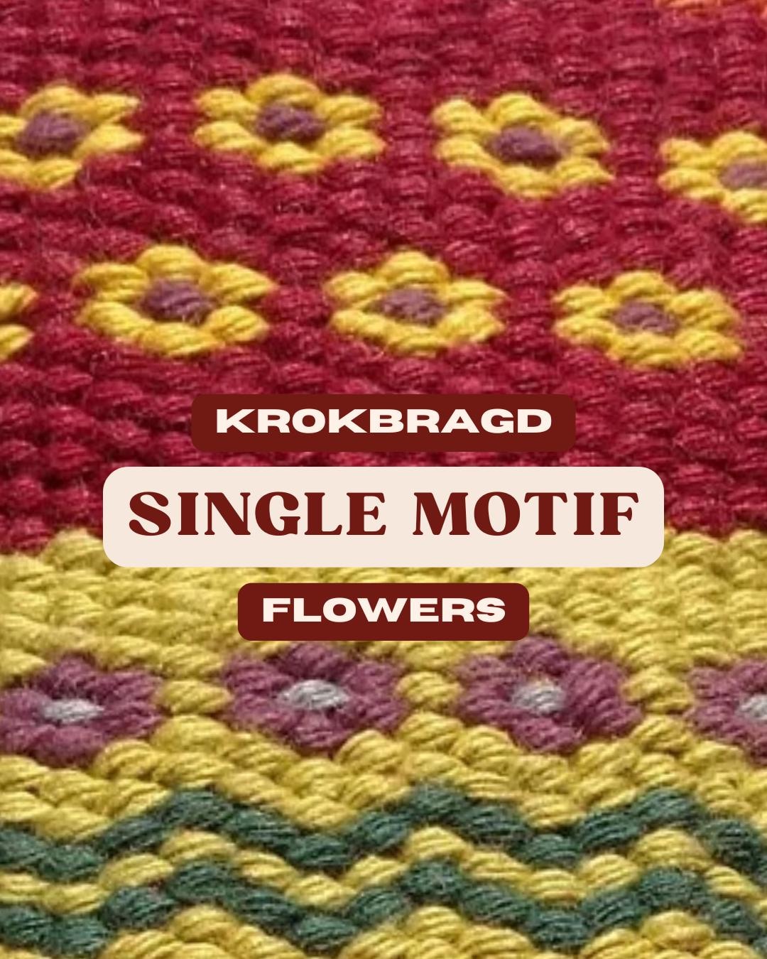 Flowers Krokbragd Motif Grid for Frame Loom Scandinavian Weaving ...