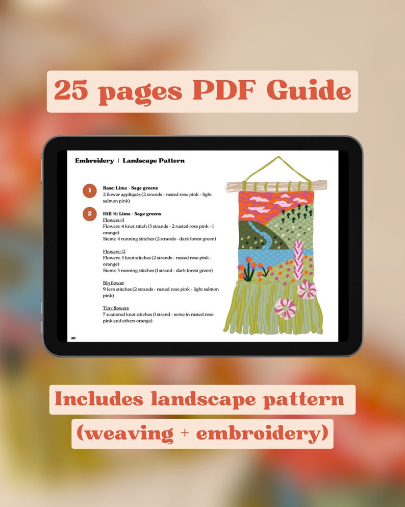 Landscape Online Weaving Class - Video Tutorial + Guide - Frame Loom ...