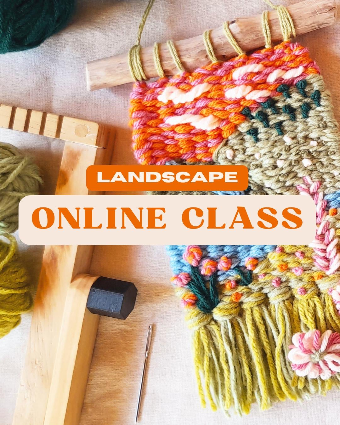 Landscape Online Weaving Class - Video Tutorial + Guide - Frame Loom ...