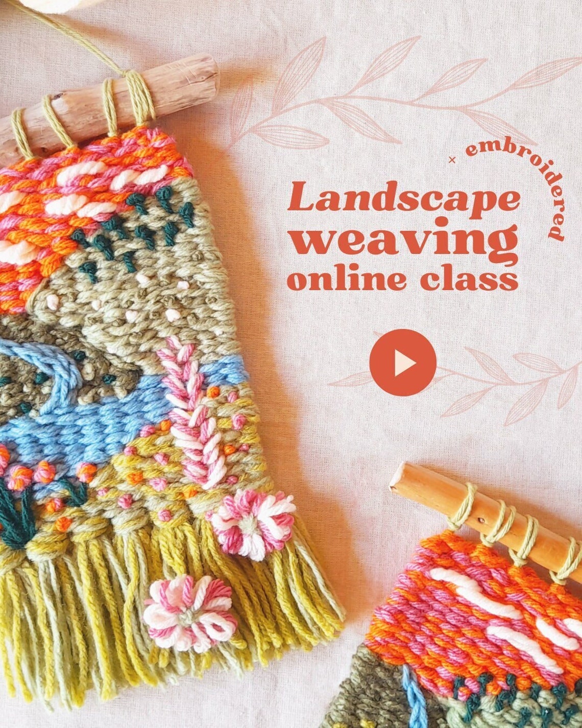 Landscape Online Weaving Class - Video Tutorial + Guide - Frame Loom ...