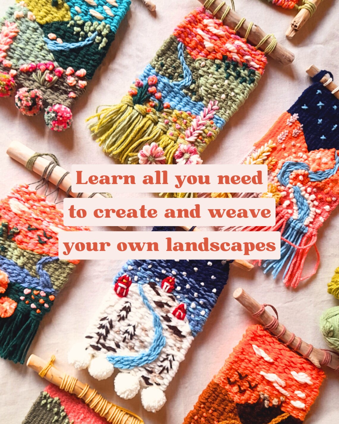 Landscape Online Weaving Class - Video Tutorial + Guide - Frame Loom ...