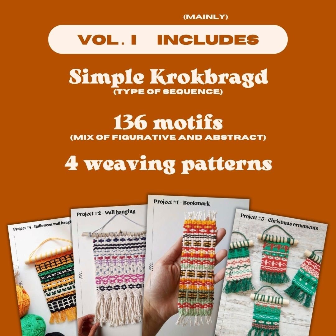 Ebooks Volume I + II KROKBRAGD Weaving - 339 Motifs + 4 Full Pattern ...