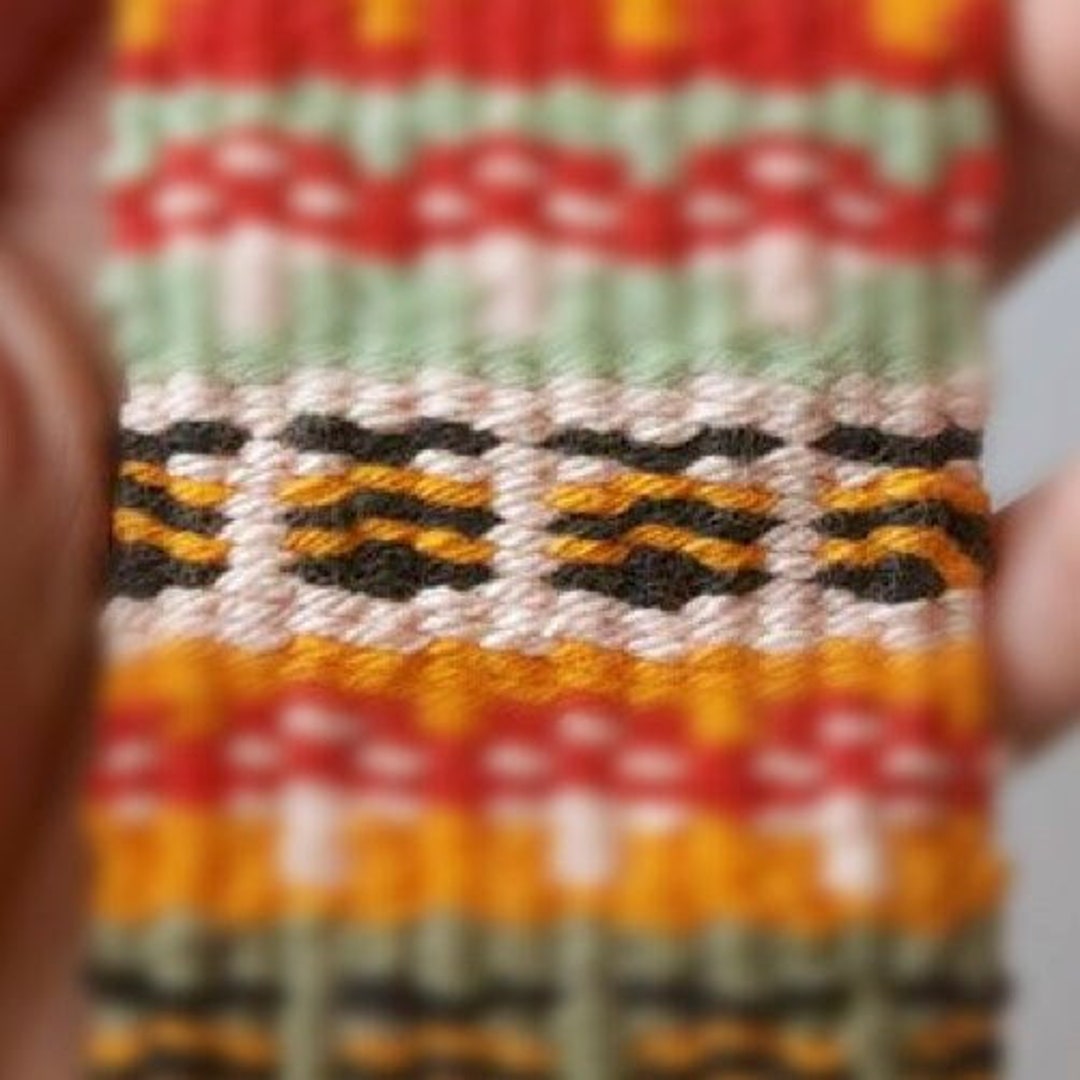 Bees Krokbragd Motif Grid for Frame Loom Scandinavian Weaving Technique ...
