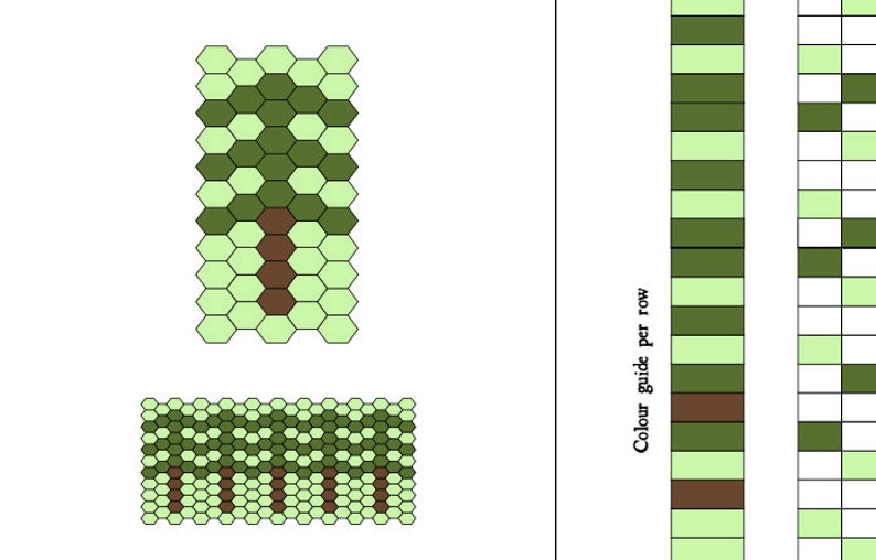 Pine Tree Krokbragd Motif Grid for Frame Loom Scandinavian Weaving ...