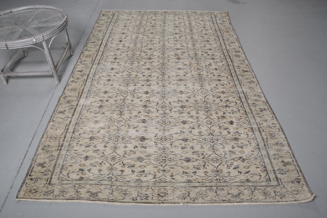 Beige Kitchen Rugs, 5.3x8.6 Ft Large Rug, Turkish Rug, Rugs for Salon ...