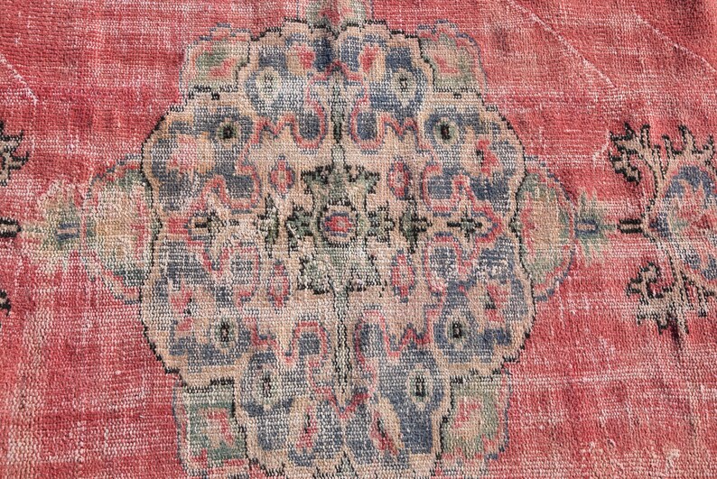 Pink Rug Turkish Rug 2.7x5 feet Vintage Rug Small Rug | Etsy