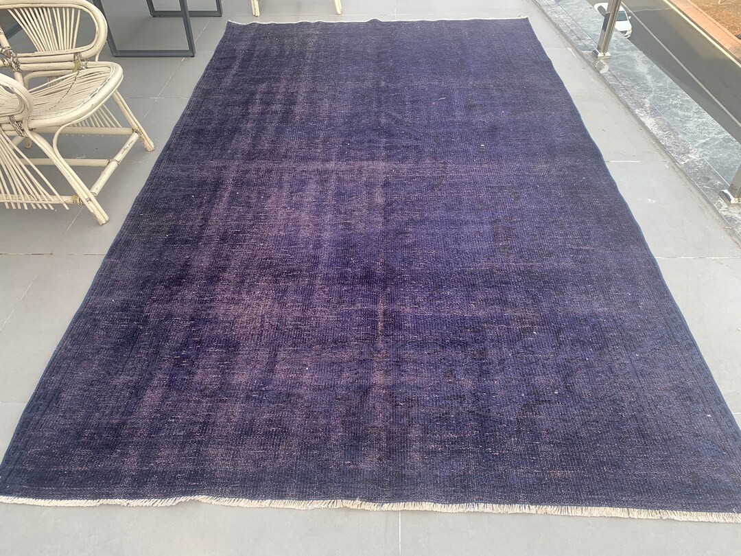 Purple Floor Rugs, Vintage Rug, Rugs for Bedroom, Turkish Rug, 6x10.3 ...