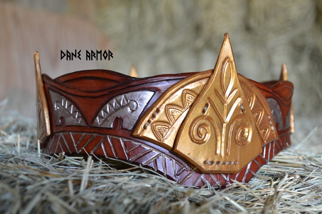 King Theoden of Rohan Crown - Leather - LOTR - Etsy