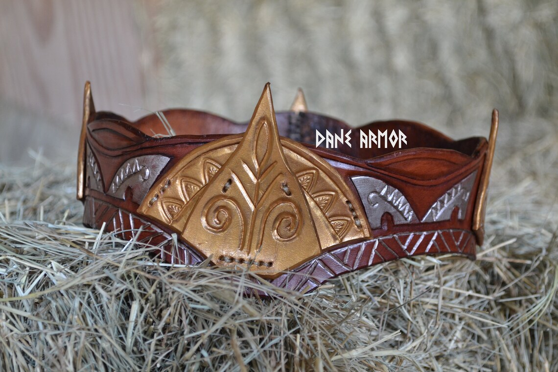 King Theoden of Rohan Crown - Leather - LOTR - Etsy