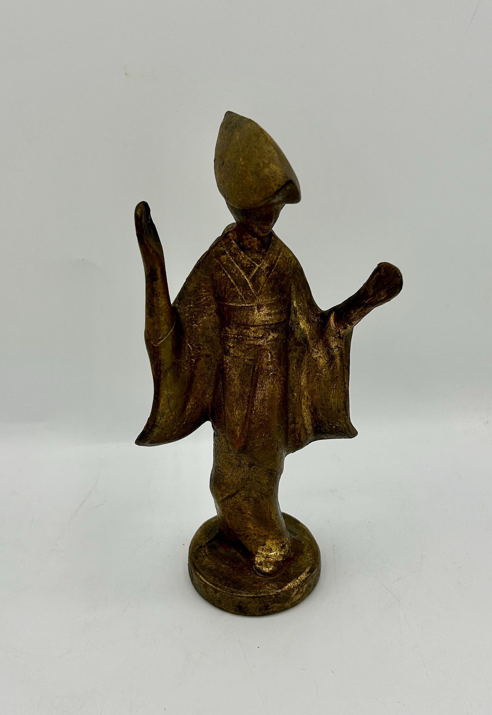 Set of 3 Vintage Mid-century Cast Iron Bronze Japanese Geisha Girls ...