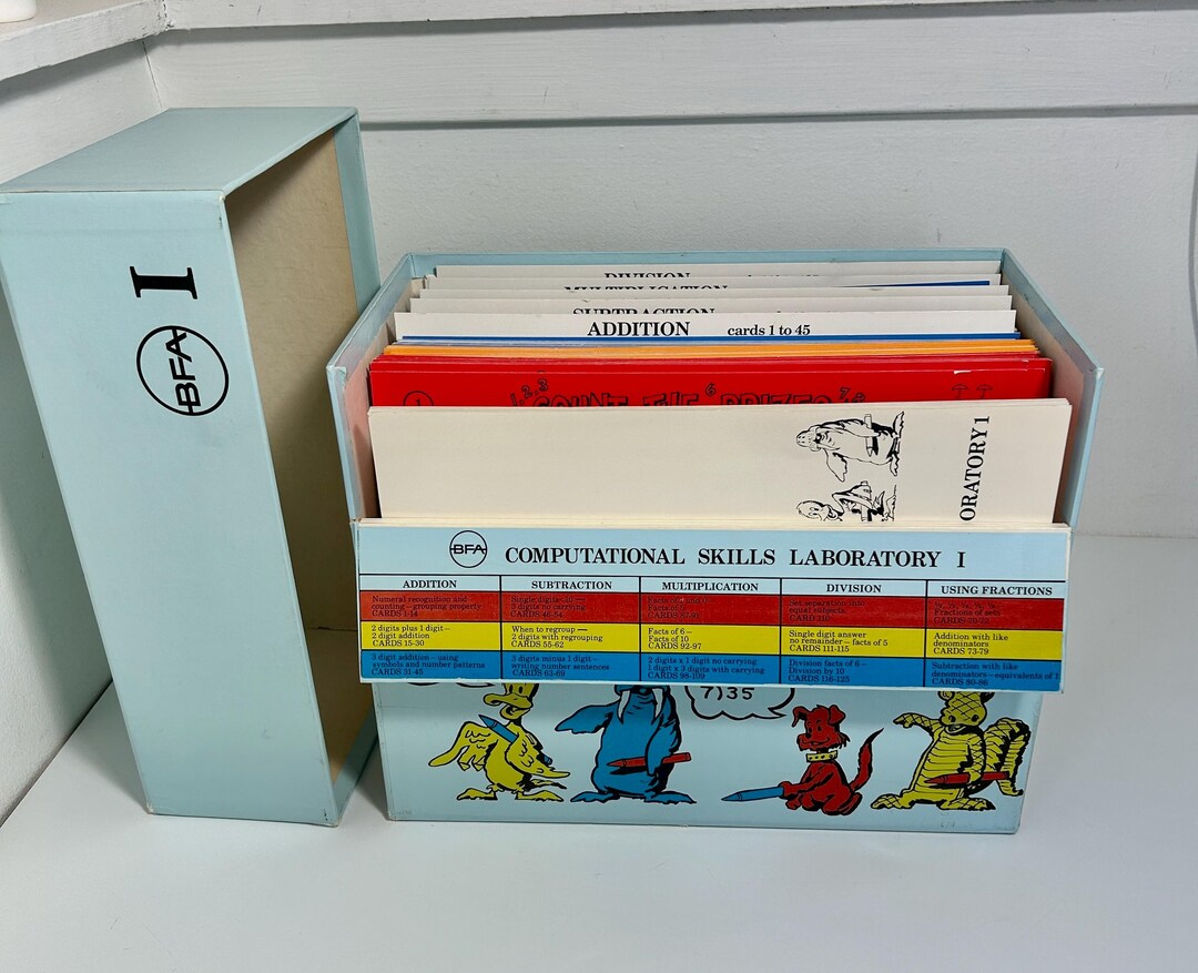 Vintage 1976 Math Kit BFA Computational Skills Laboratory | CBS ...